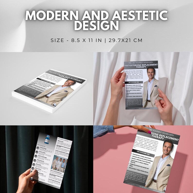 Testosterone Replacement Therapy Flyer, TRT Flyer, Hormone Clinic Flyer ...