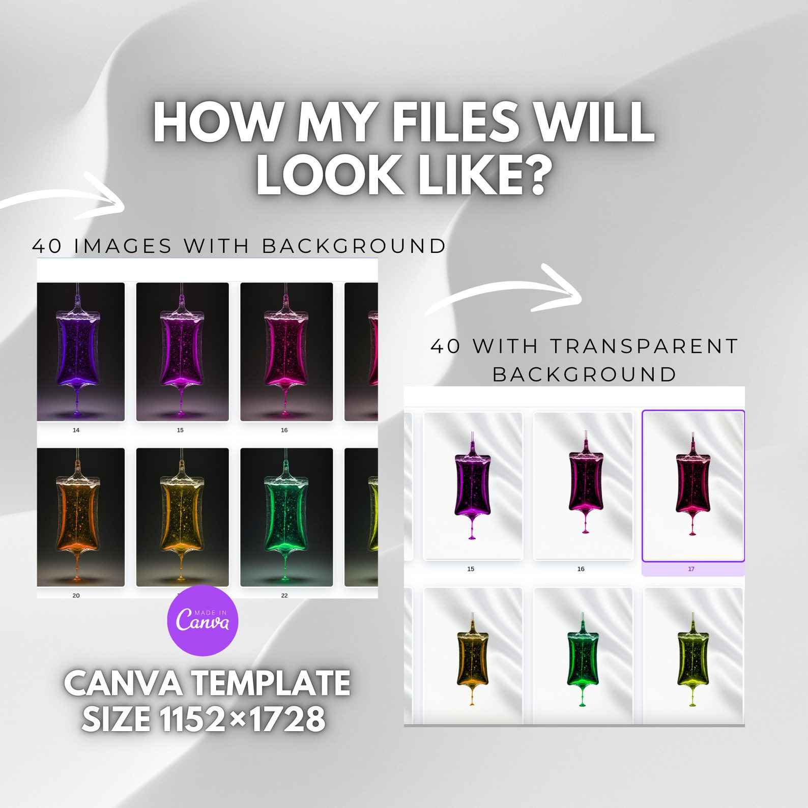 IV Drip Bag Designs Bundle, Iv Therapy Clipart | Clipart Images for IV ...