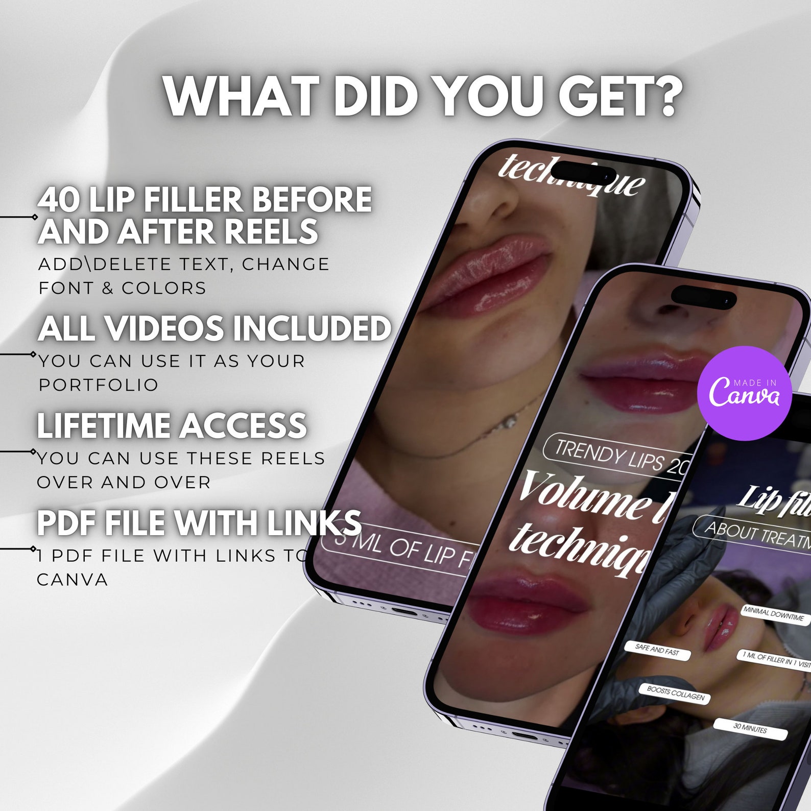 40 Lip Filler Video Instagram Reels, Lip Injection Reels Canva Template ...