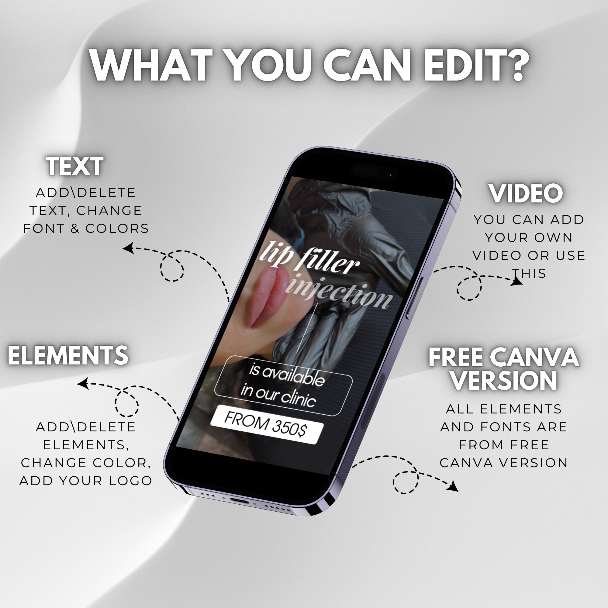 40 Lip Filler Video Instagram Reels, Lip Injection Reels Canva Template ...