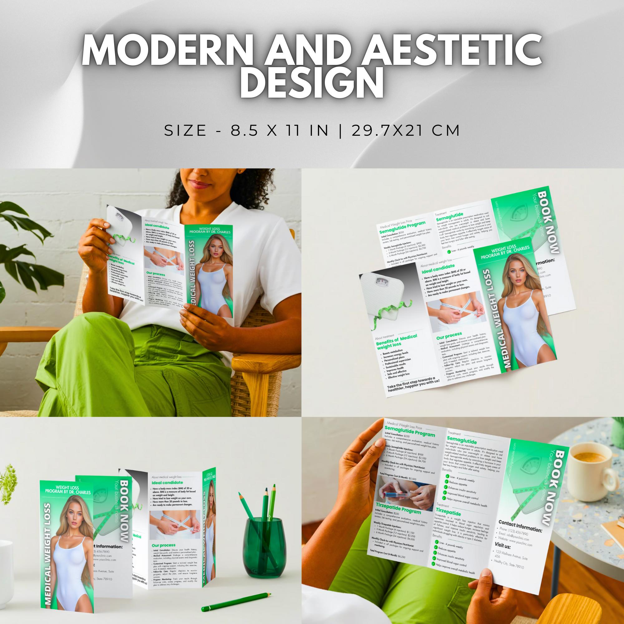 Semaglutide Tirzepatide Weight Loss Program Trifold, Semaglutide Flyer ...
