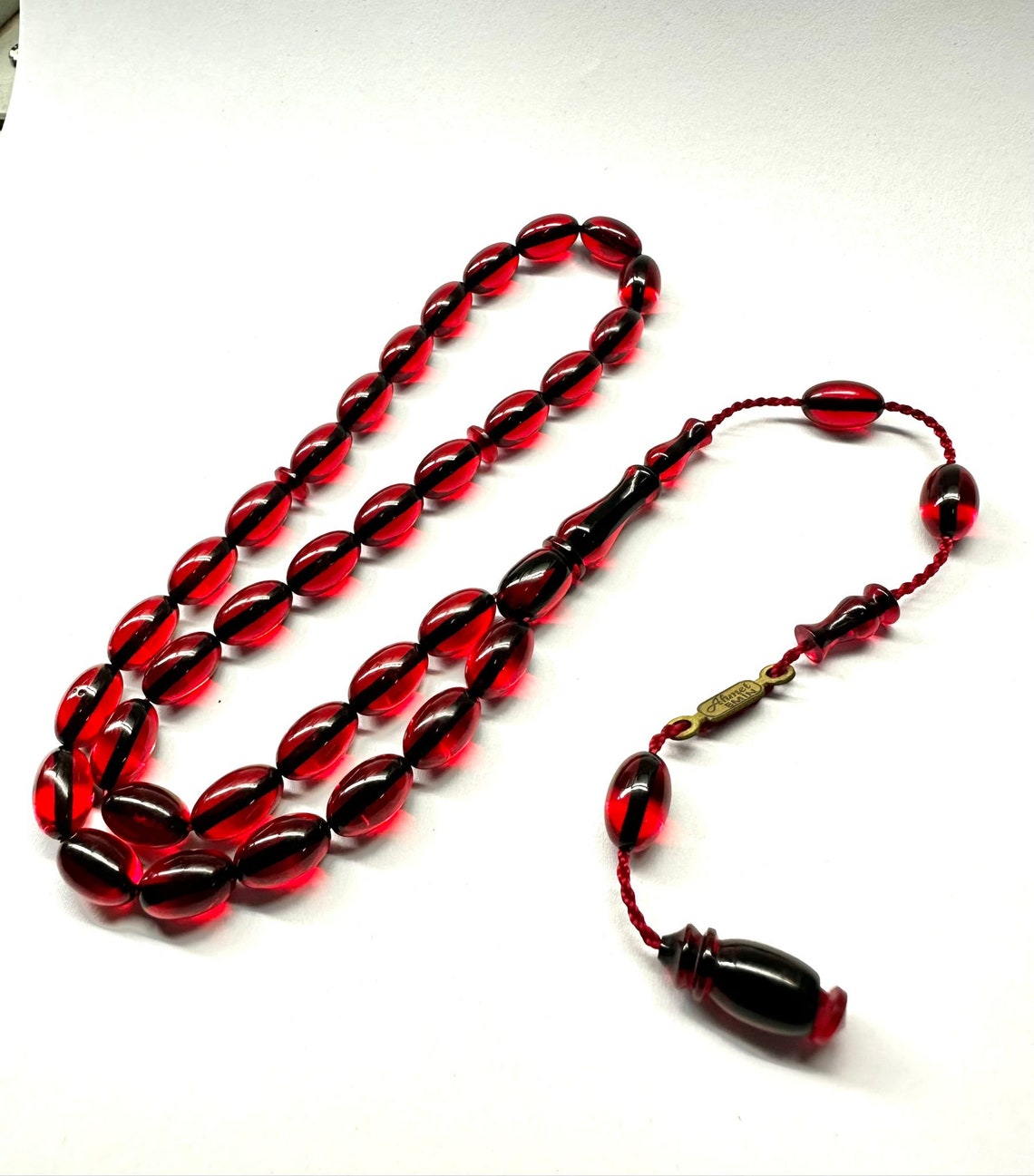 Real Oltu Stone Tespih 925 Sterling Silver 33 Beads - Etsy