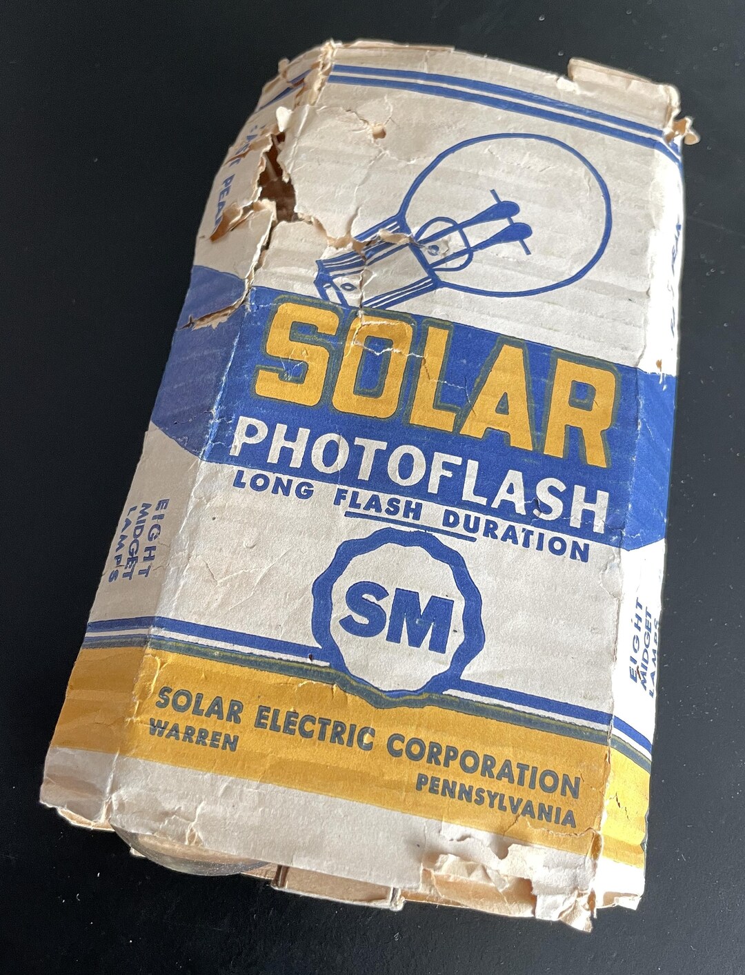 Package of 8 White Vintage 1950s Solar SM (fast Peak) Flashbulbs for ...