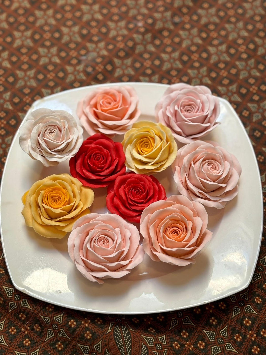 Sugar Flower Rose Cake Toppers - Etsy