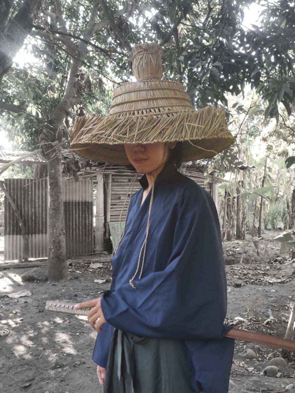 Samurai Roningasa Ronin Hat Traditional Edo Style Bamboo Hat Handmade ...