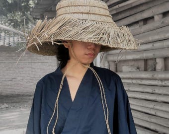 Samurai Hat Japanese Edo Style Made in Japan Handmade Masterless ...