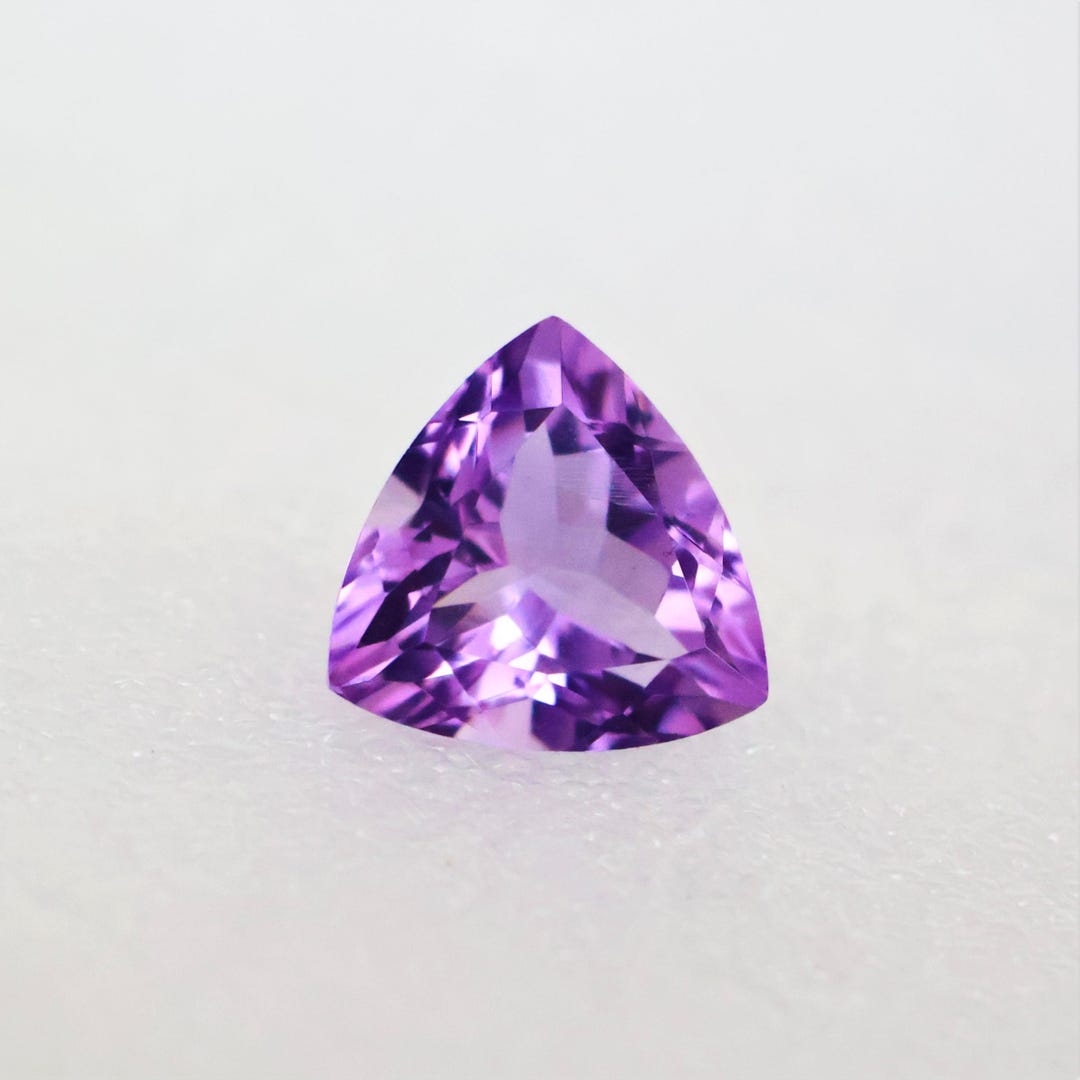 Trillion Cut Amethyst Gemstone: Deep Purple February Birthstone, 14x9 ...