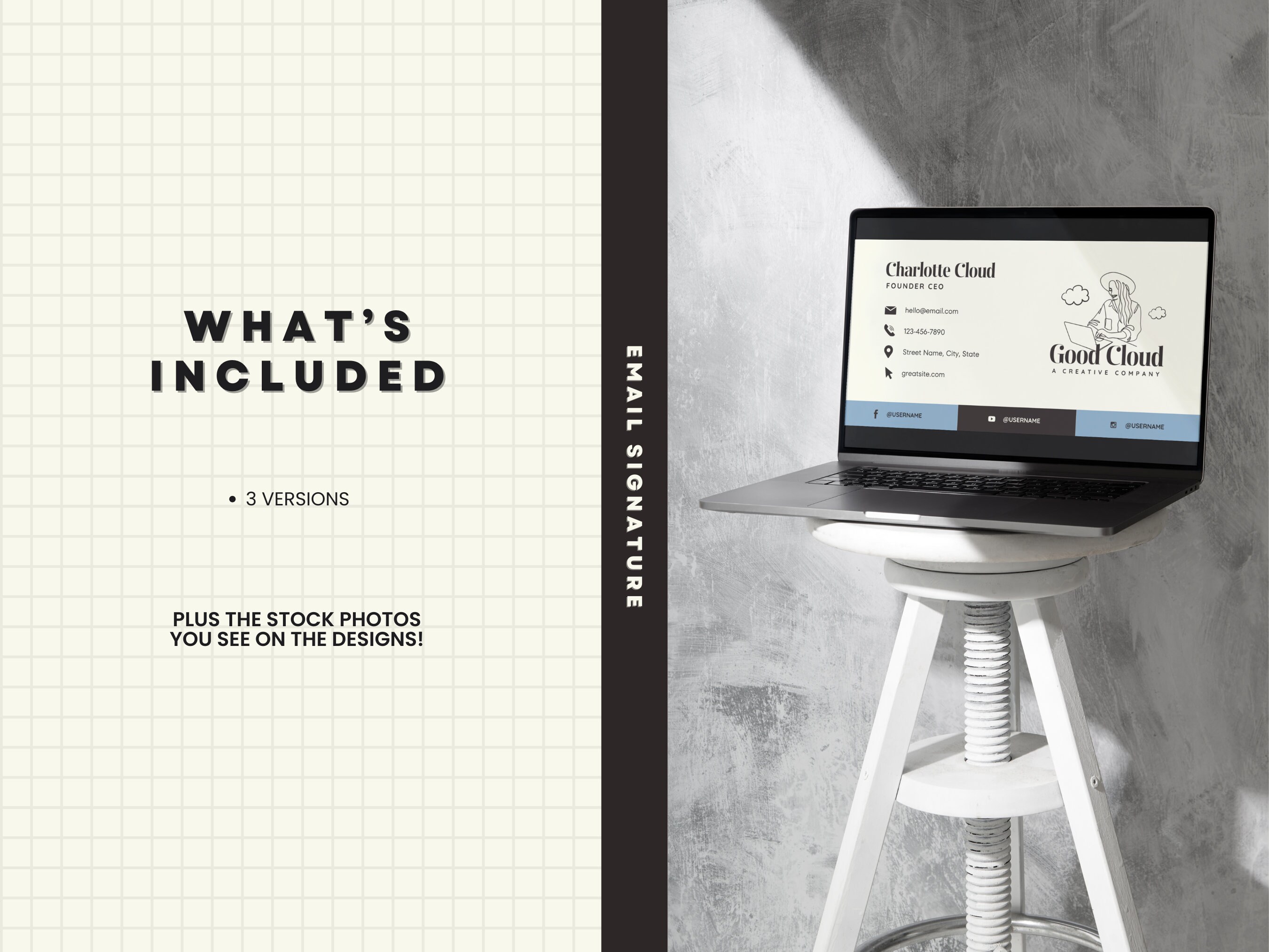 Canva Email Signature Template, Small Business Email Signature, Modern ...