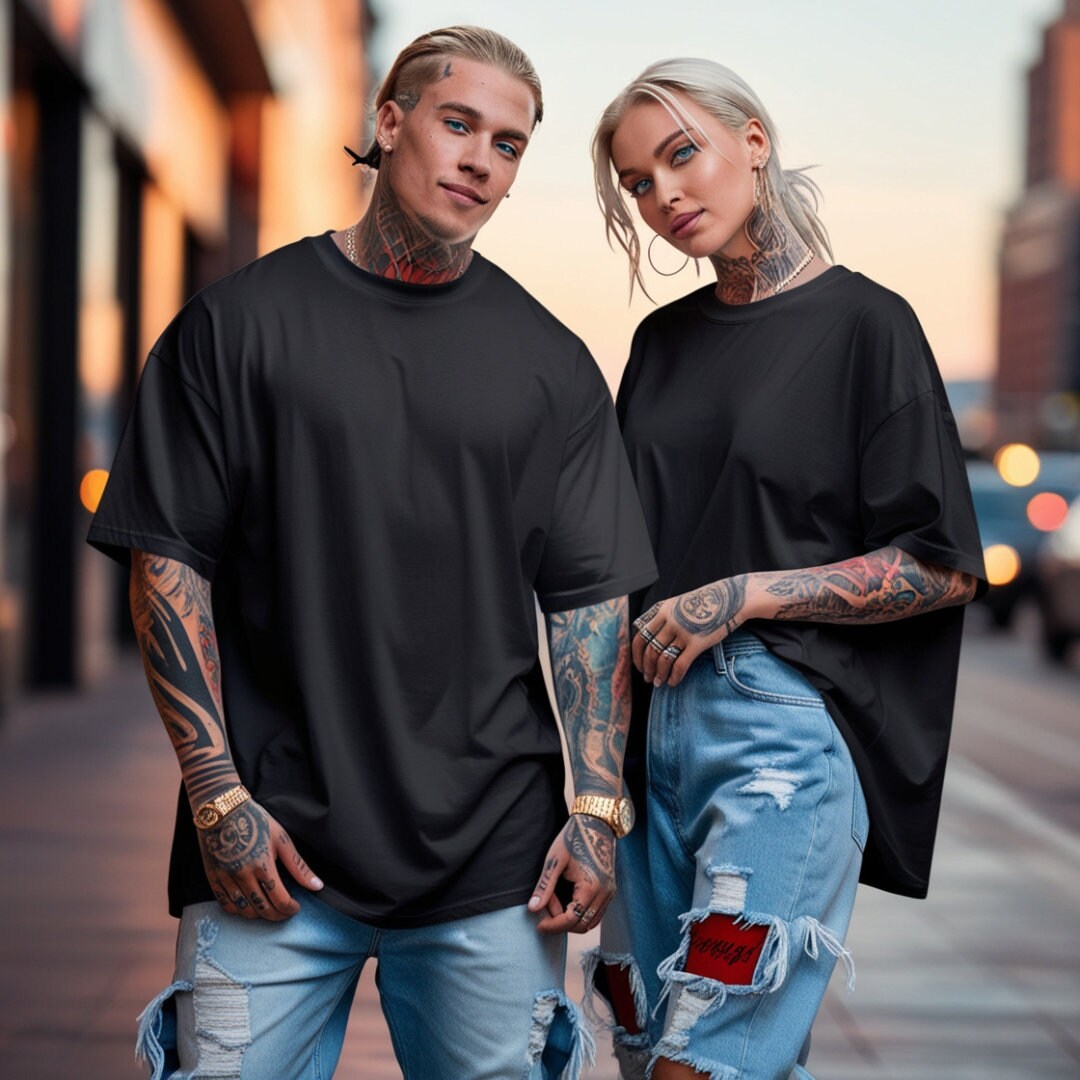 Black T-shirt Mockup Male Model for Print on Demand Etsy T-shirt ...