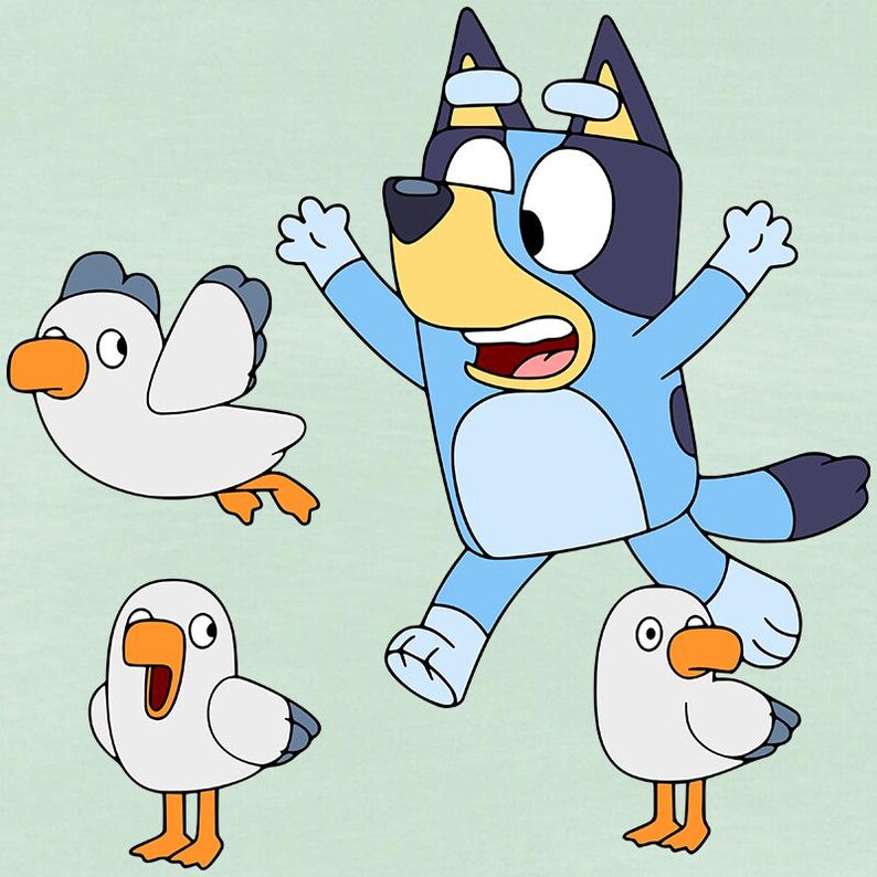 Playful Blue Dog PNG & Yellow Dog SVG Best Friends Dog Graphics Cute ...