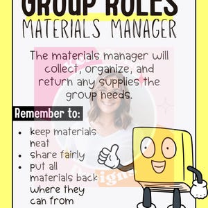 Group Work Role Cards | Classroom Jobs for Small Groups | Student ...