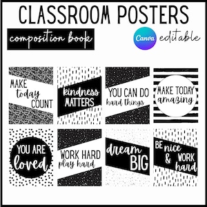 Encouraging Classroom Posters | Black & White Composition Theme ...