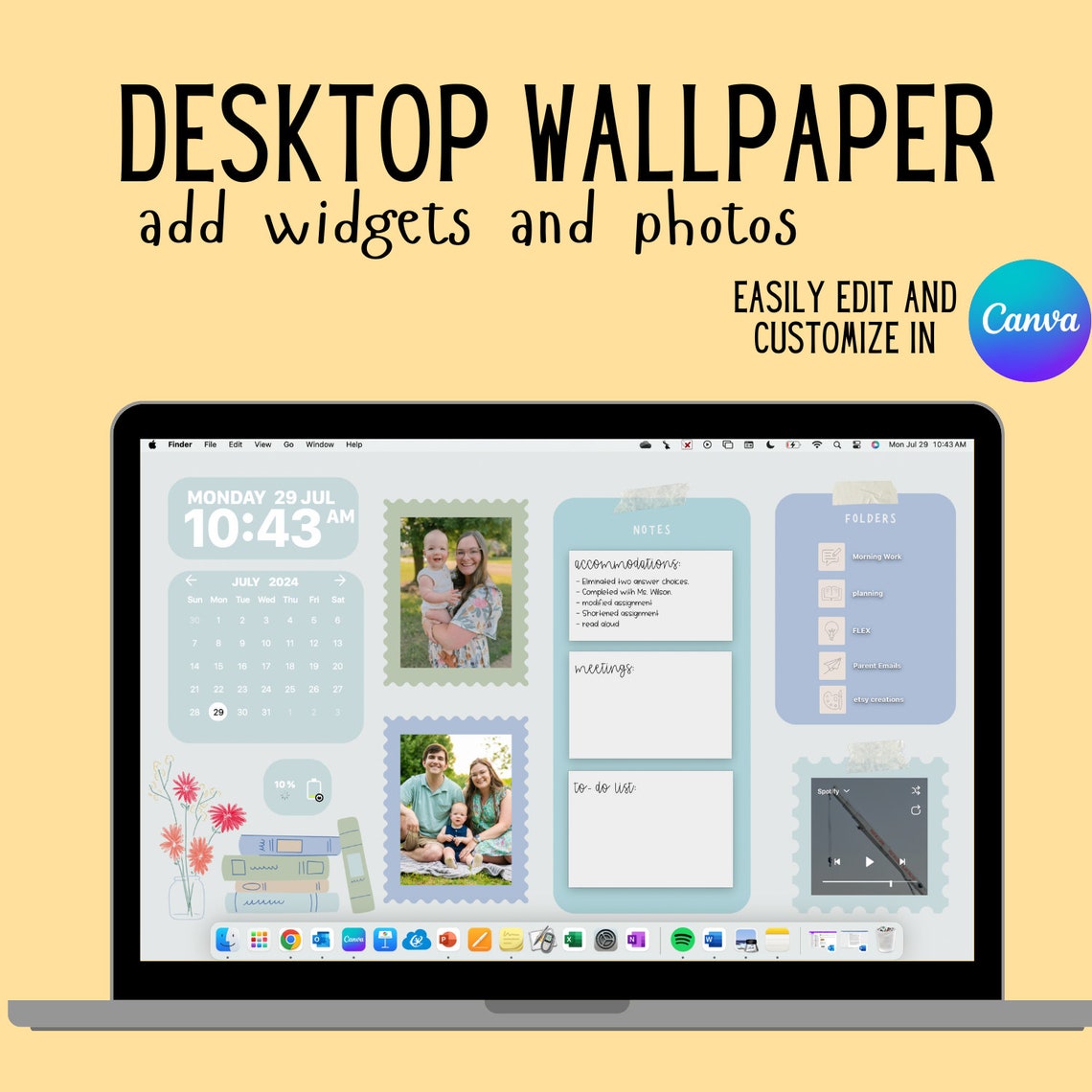 Editable Desktop Wallpaper - Etsy