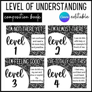 Black & White Composition Book Classroom Decor Bundle | Editable Canva ...