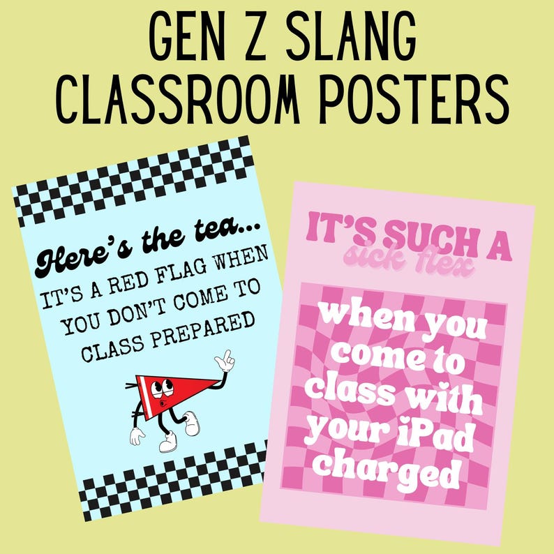 Gen Z Slang Classroom Posters - Etsy