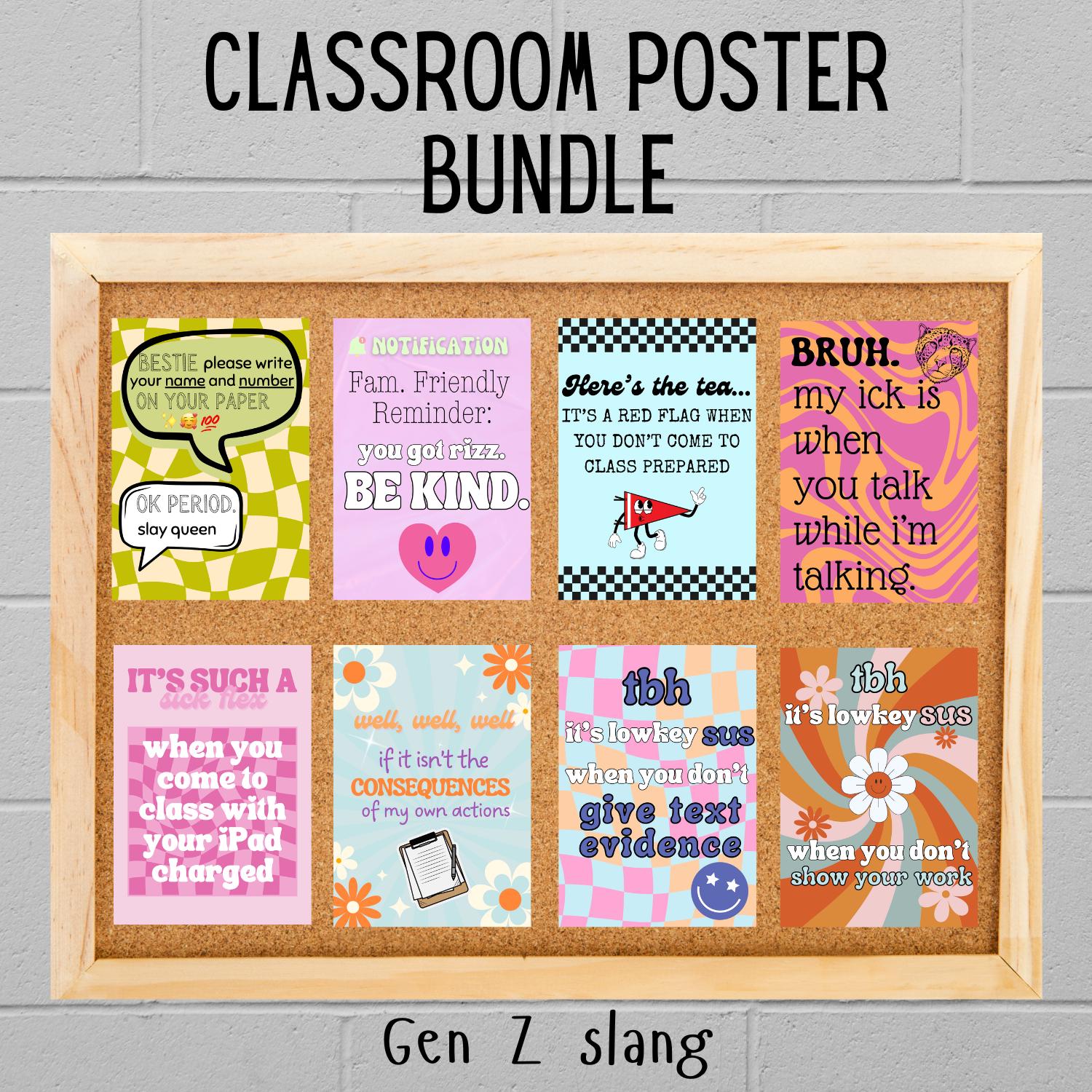 Gen Z Slang Classroom Posters - Etsy