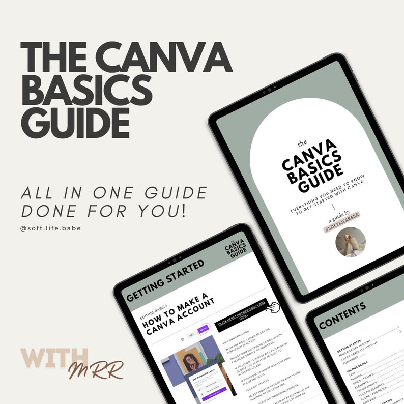 The Canva Basics Guide | Coaching Guide Book Canva Template| Lead Magnet | Course Creator ...