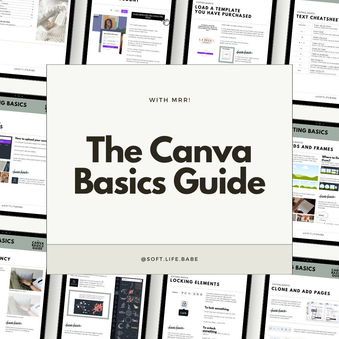 The Canva Basics Guide | Coaching Guide Book Canva Template| Lead Magnet | Course Creator ...
