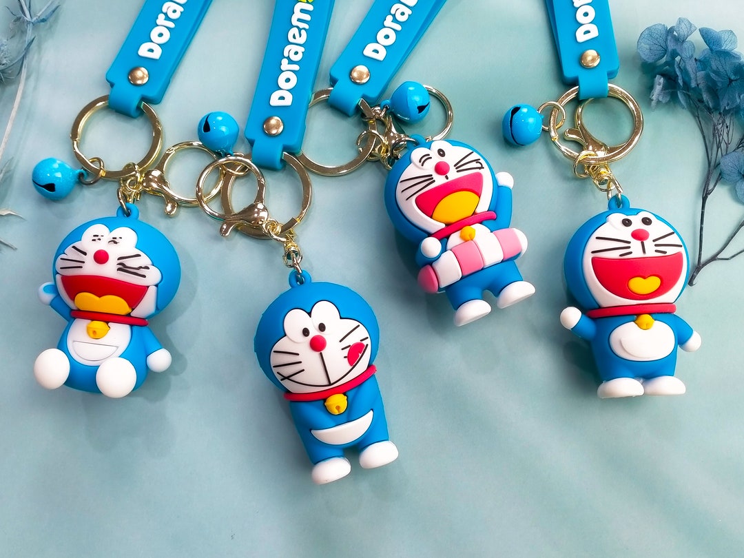 Doraemon Keychain-doraemon 3D Silicone Keychain-doraemon Wallet Charm ...