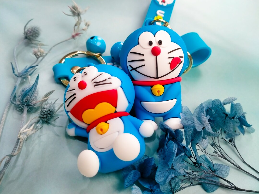 Doraemon Keychain-doraemon 3D Silicone Keychain-doraemon Wallet Charm ...