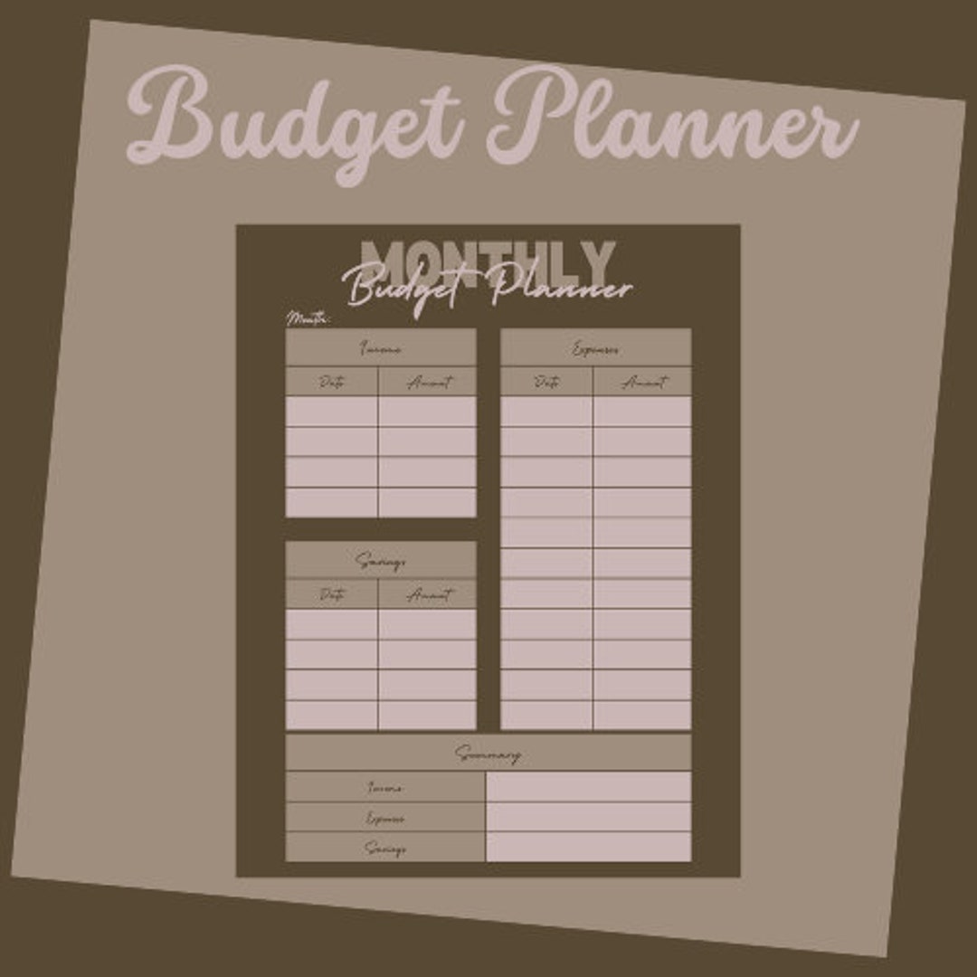 Digital Budget Plannet, Budget Planner, Budget Tracker, Finance Planner ...
