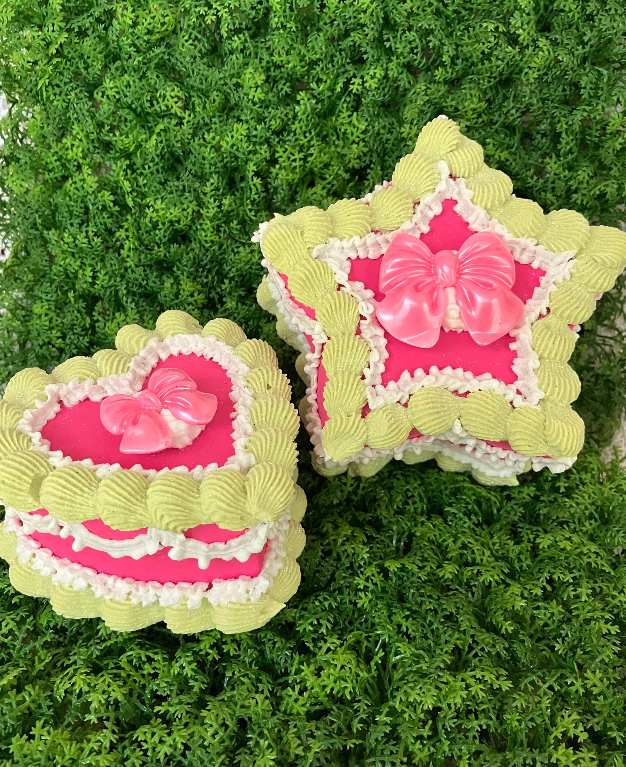 Pink and Green Cake Gift Box - Etsy
