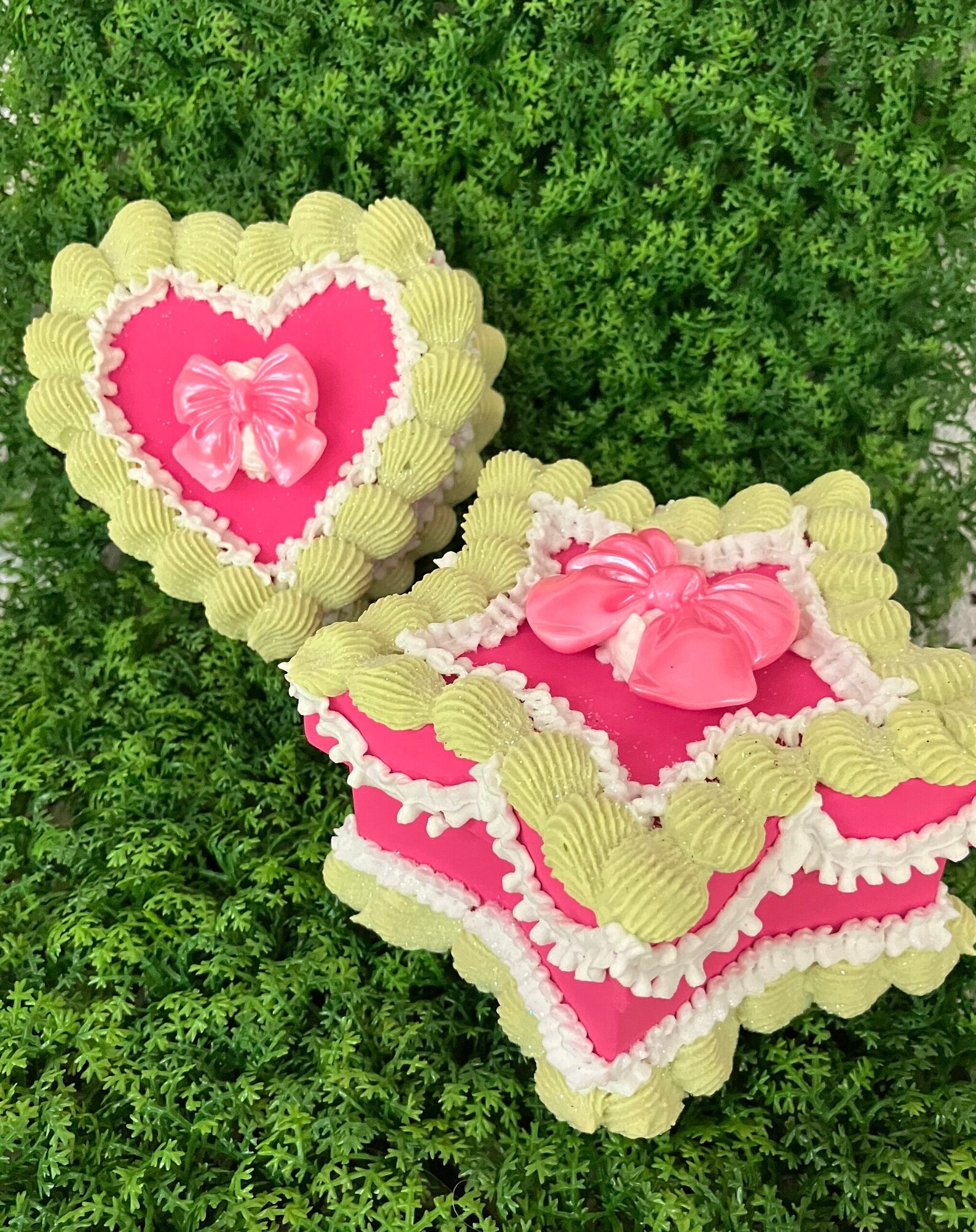 Pink and Green Cake Gift Box - Etsy