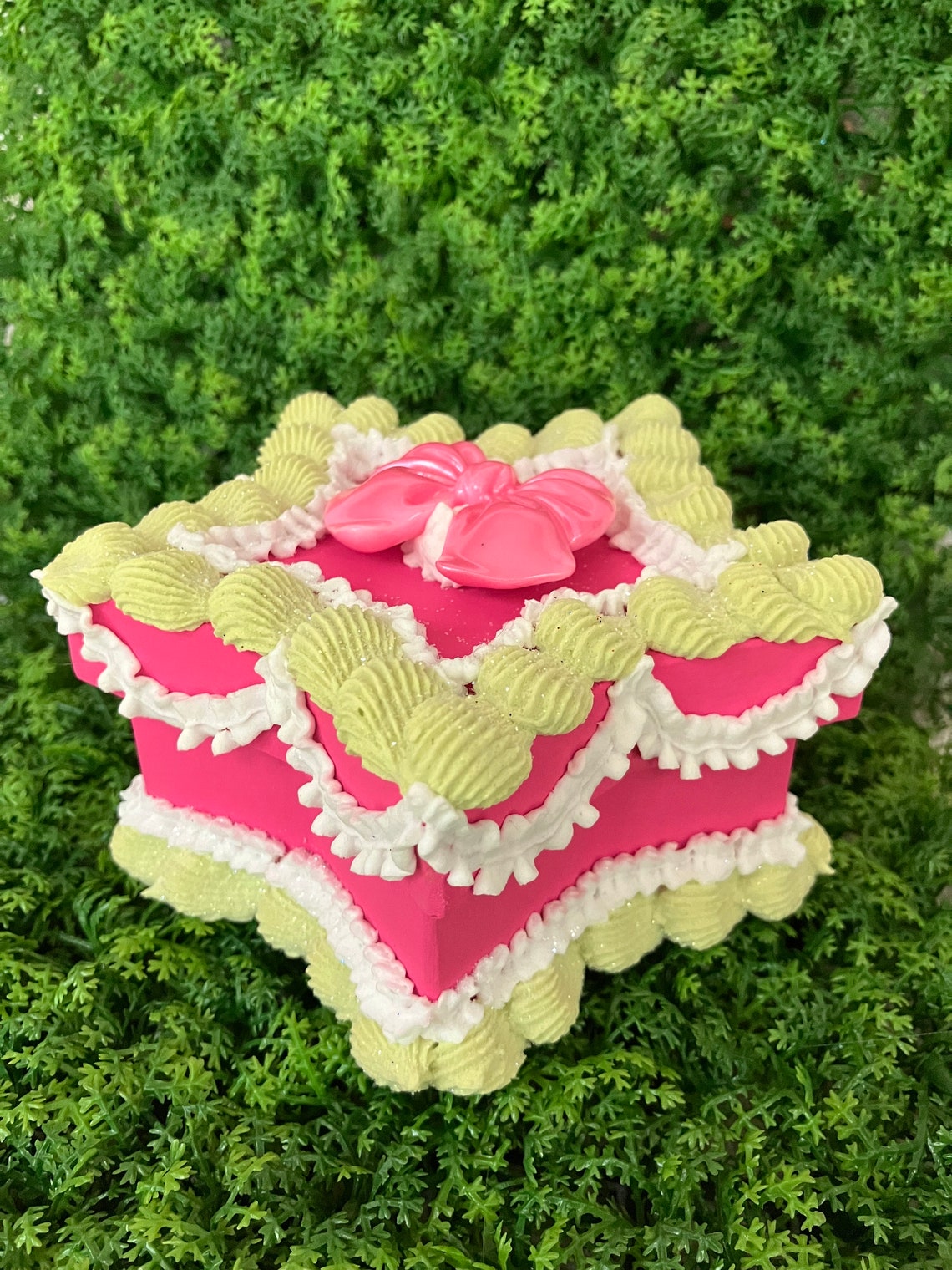 Pink and Green Cake Gift Box - Etsy
