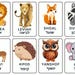 42 Animals in Hebrew Printable Flash Cards - Etsy