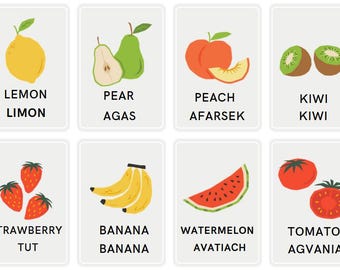 Hebrew Fruits and Vegetables Hide and Seek, Fruits and Vegetables Game ...