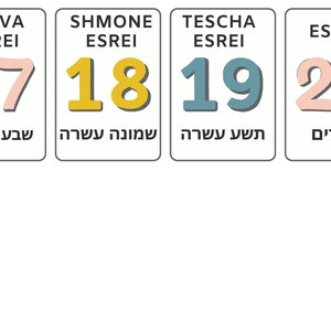 28 Hebrew Numbers Flashcards , Plus Audio Plus Text Pdf With All the ...