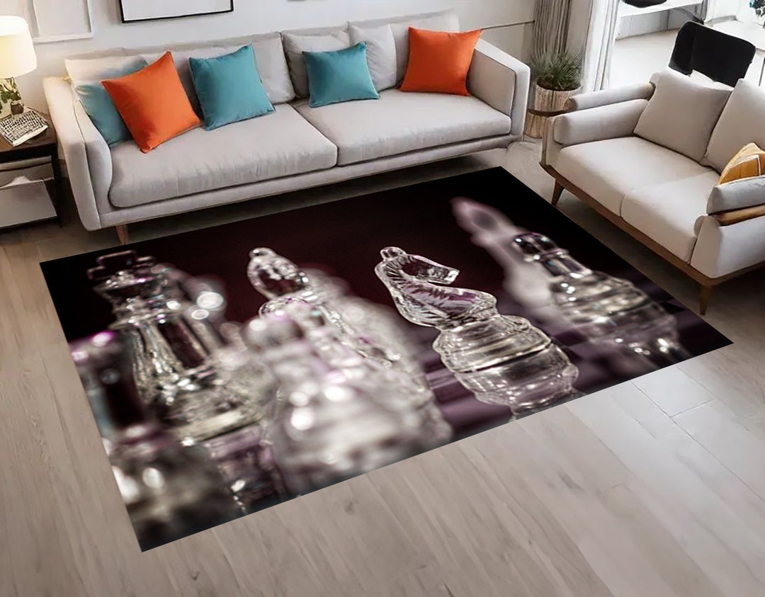 Chess Rug,playing Rug,game Room Rug,design Rug,personalizable Rug ...