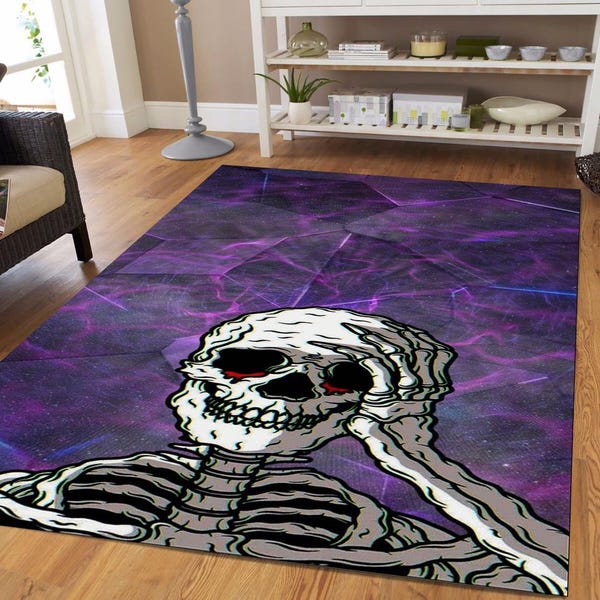 Skull Rug,skeleton Rug,gothic Style Rug,blood Rug,glass Rug,horror Rug ...