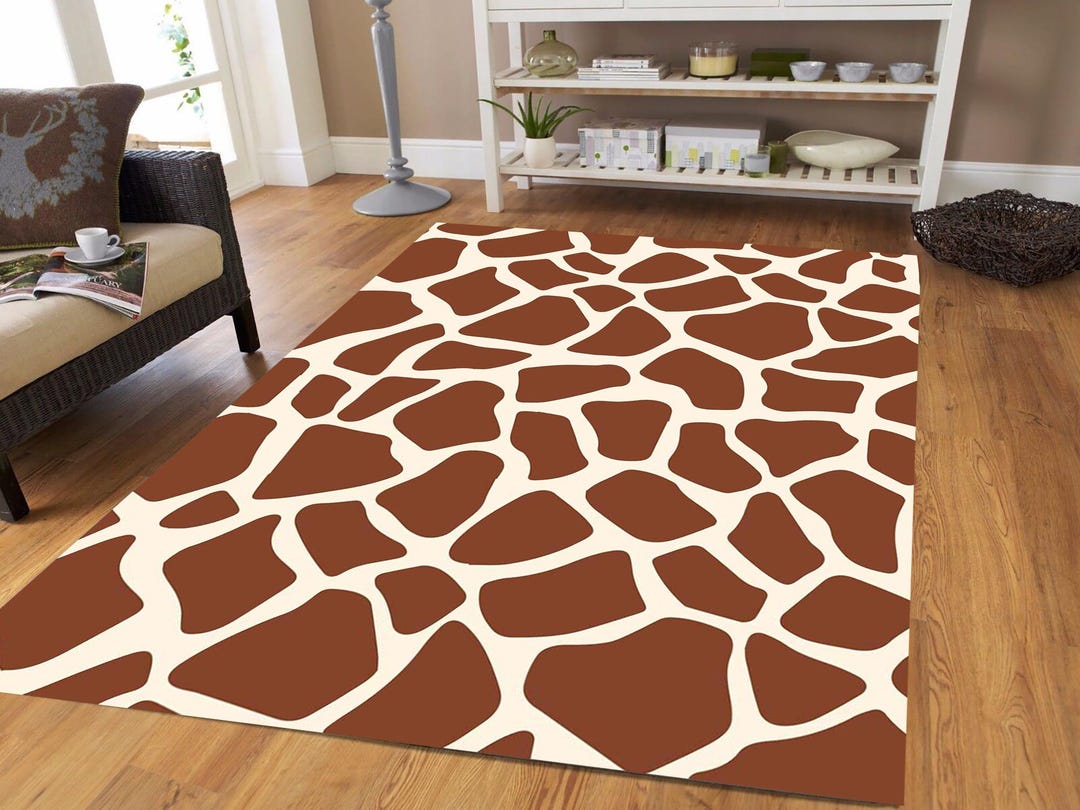 Giraffe Print Rug,design Rug,minimalistic Rug,teens Room Rug,modern Rug ...