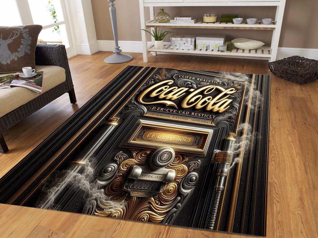 Coca-cola Area Rug, Modern Design - Etsy