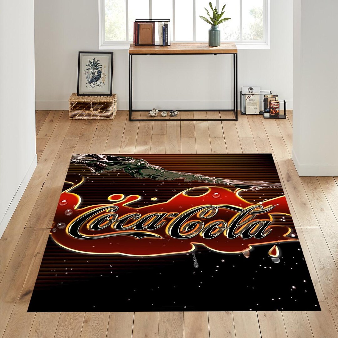 Square Rug,coca Cola Rug,coke Rug,design Rug,dark Aesthetic Rug,red Rug ...
