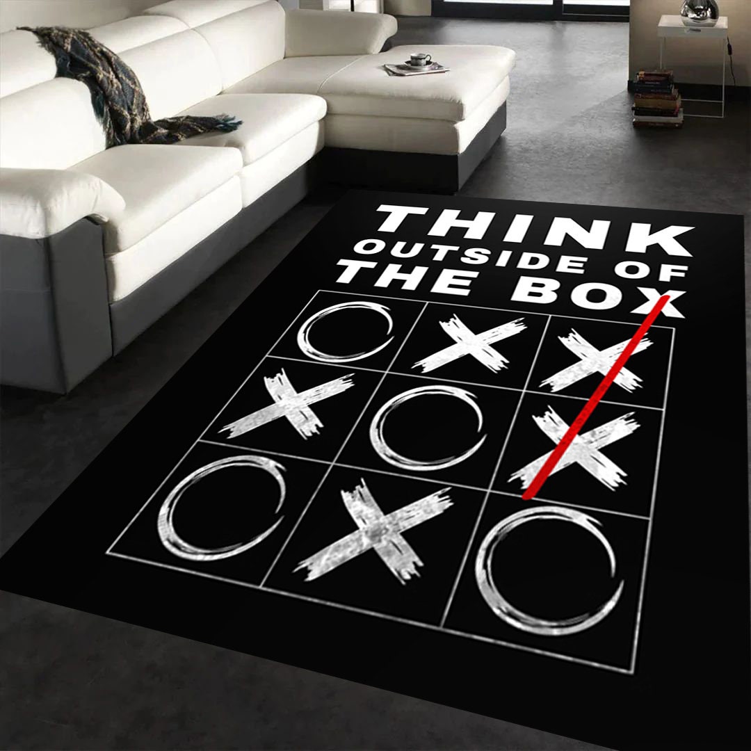 Think Outside the Box Rug, Tic Tac Toe Design - Etsy Australia