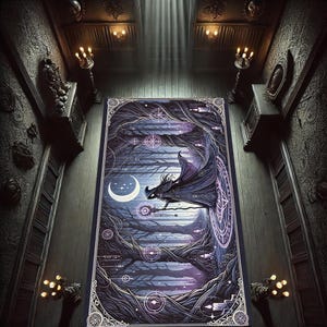 Dragon Ghost Rug, Gothic Vampire Decor, Teens Room - Etsy