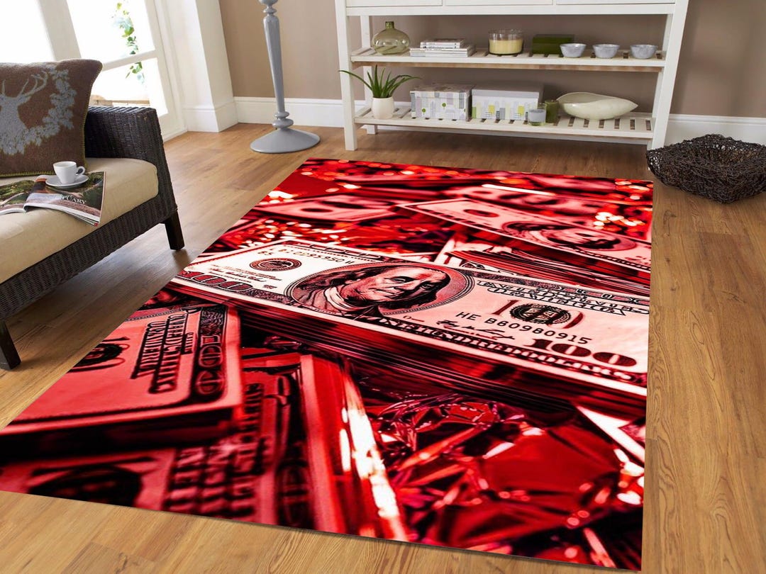 100 Dollar Bill Rug,dollar Rug,money Rug,dollar Bill Rug,currency Rug ...