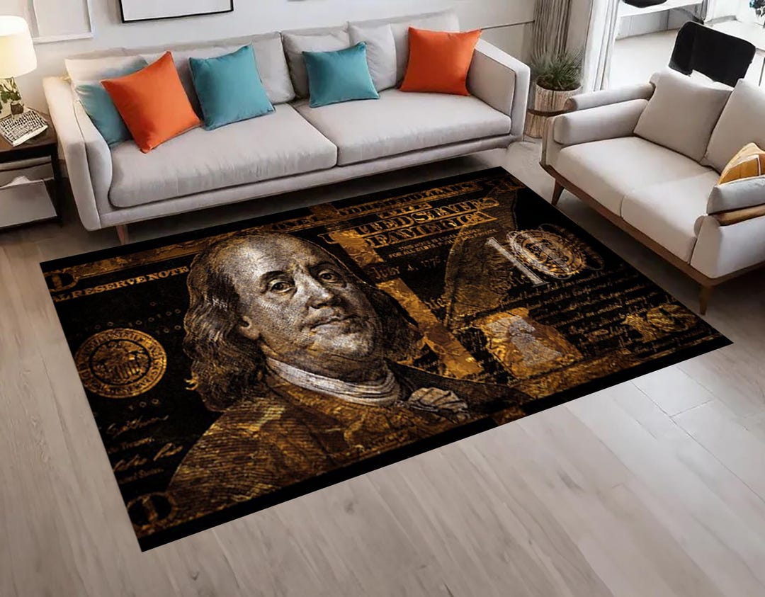 Dollar Rug,100 Dollar Bill Rug,money Rug,dark Aesthetic Rug,cool Rug ...