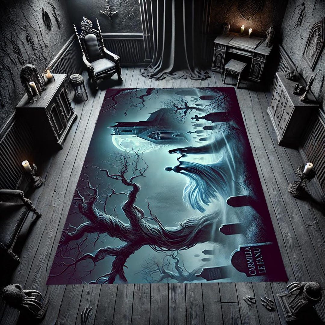 Spooky Rug,creepy Rug,ghost Rug,vampire Decor,gothic Gift,dark ...