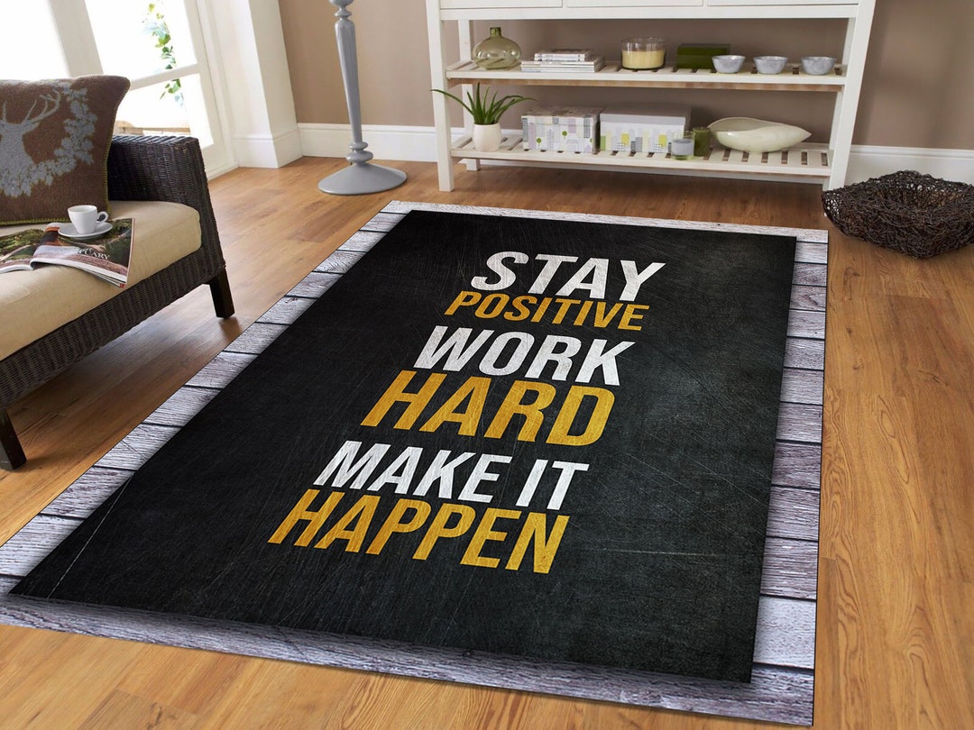 Stay Positive Rug,uplifting Rug,sport Rug,meditation Rug,work Hard Rug ...
