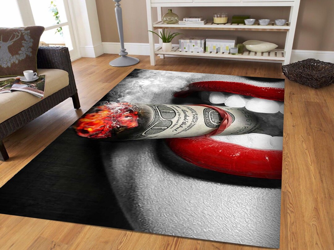 Dollar Lips Rug, Modern Art, Teens Room Decor - Etsy UK