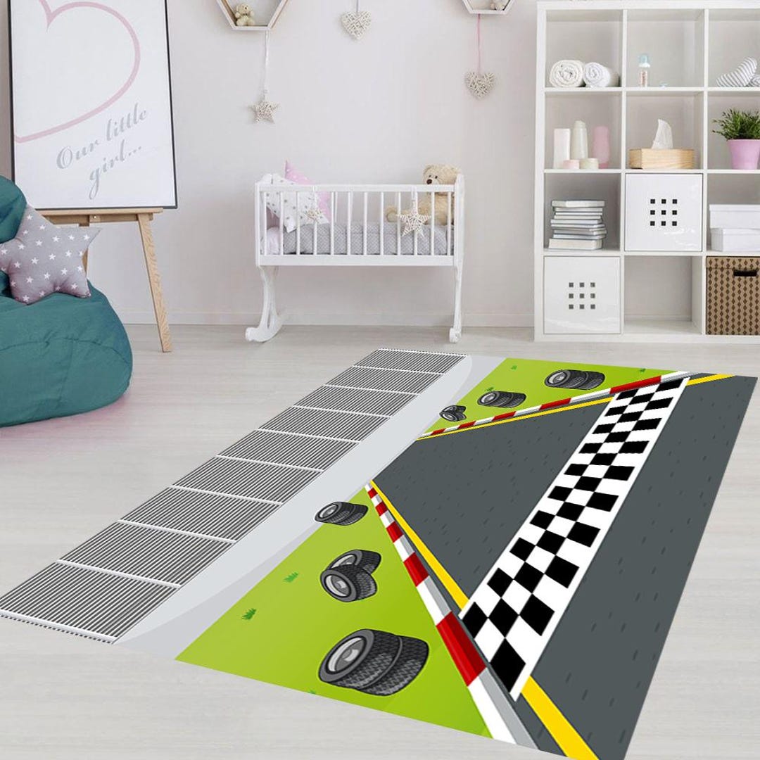 Racetrack Rug,race Rug,funny Rug,popular Rug,boys Room Rug,game Room ...
