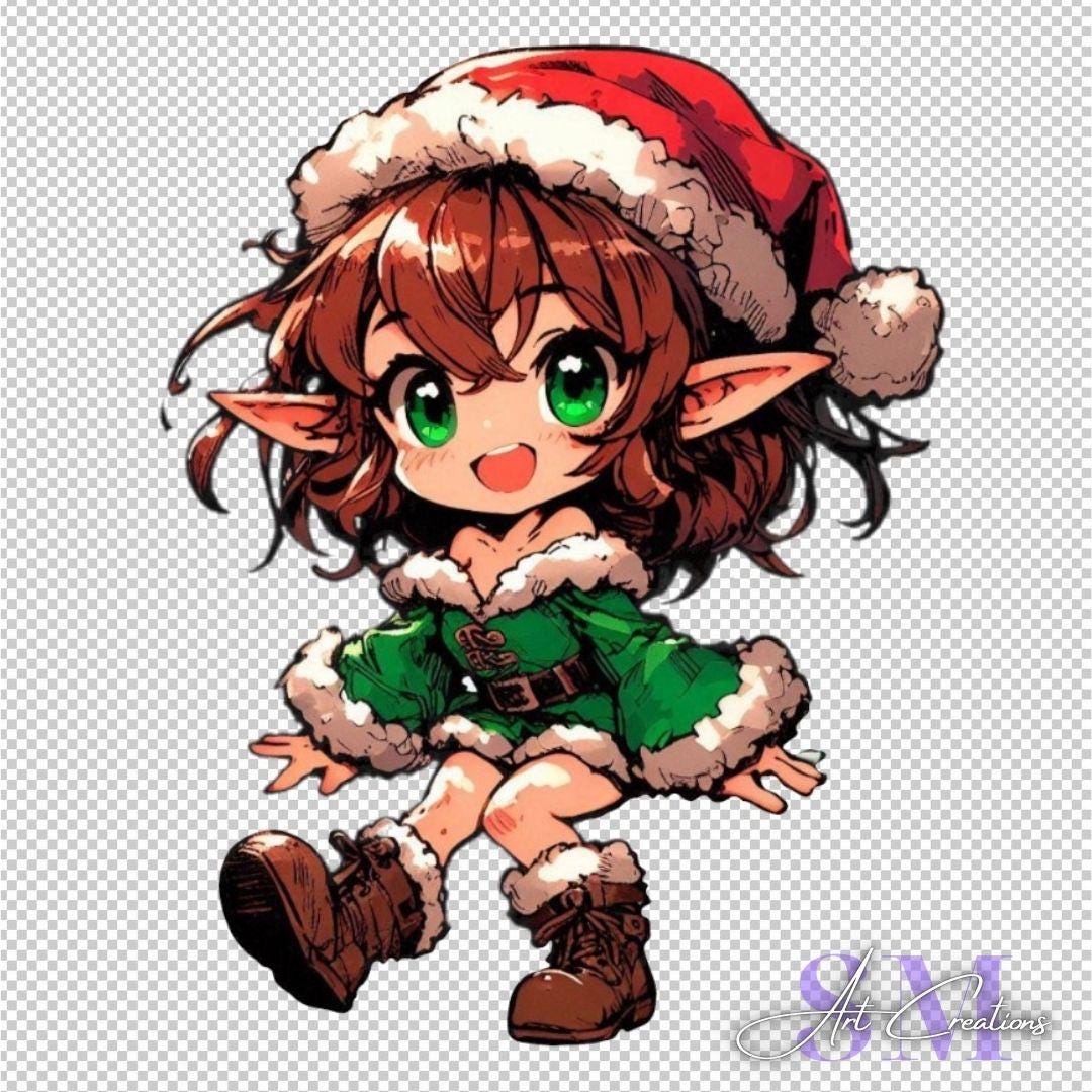 Little Helper Elves: Christmas Digital Art of 5 High Resolution Png ...