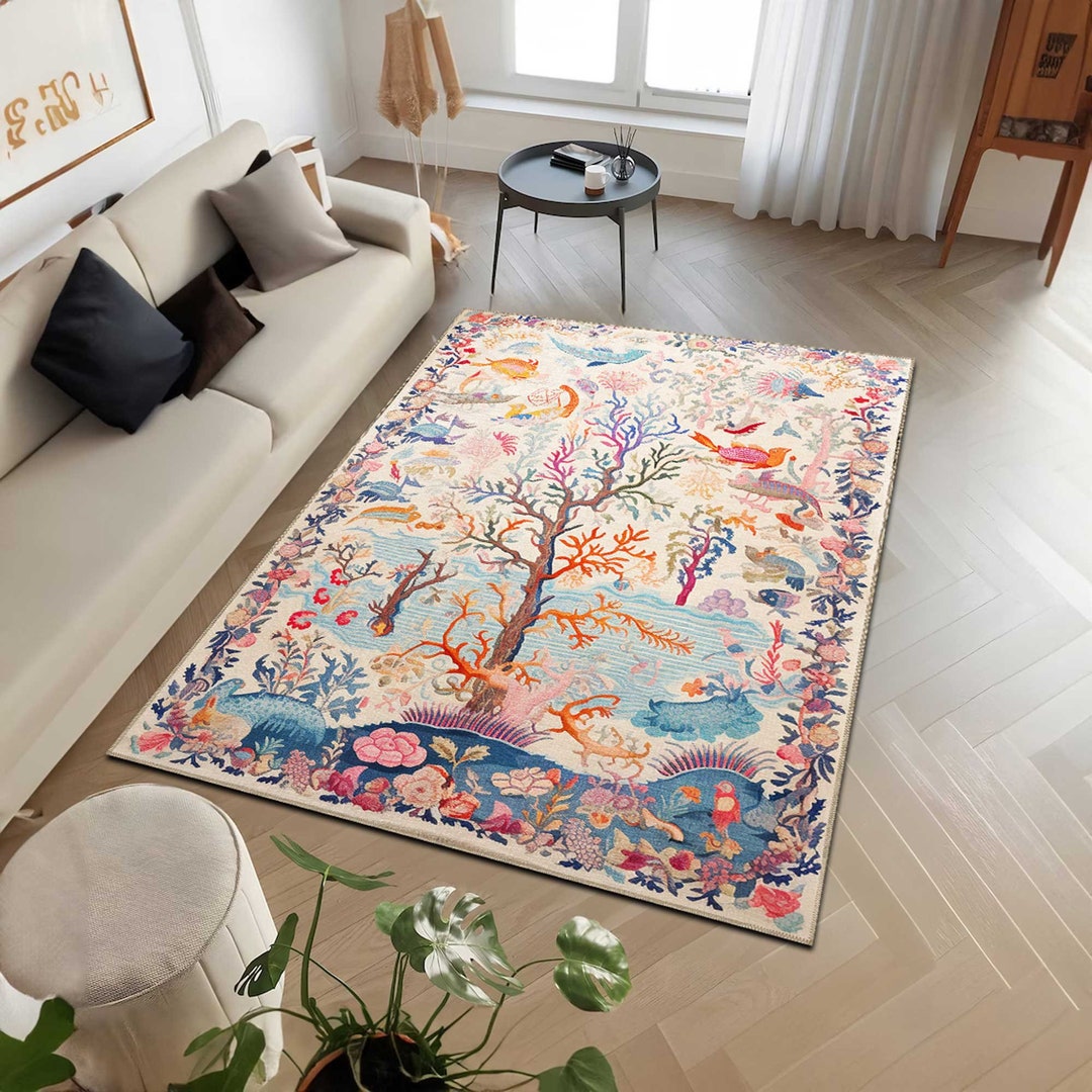 Animal Pattern Rug, Avian-inspired Rug for Home Decoration, Large Area ...