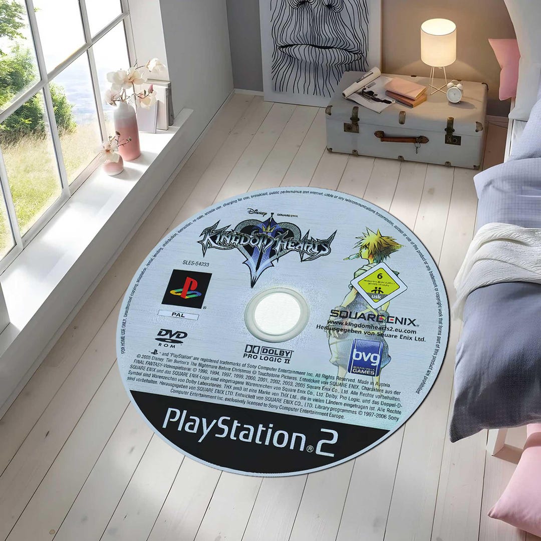Kingdom Hearts 2 Rug, Kingdom Hearts Two Gift, Ps2 Gift, Play Rug, Cd ...