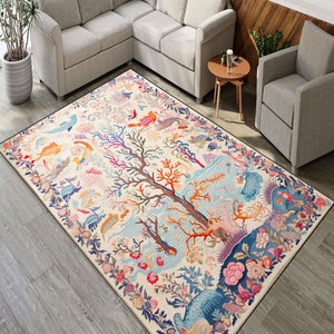 Animal Pattern Rug, Avian-inspired Rug for Home Decoration, Large Area ...