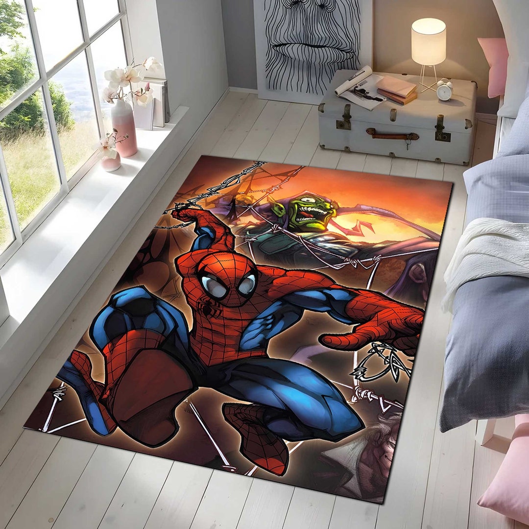Spider-man Rug, Popular Characters Rug, Movie Decor,marvel Decor,movie ...