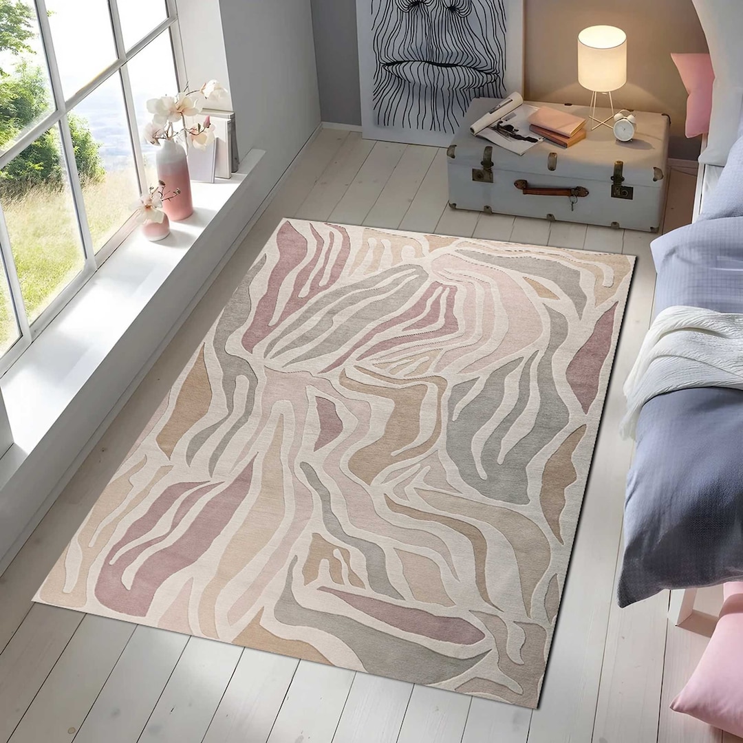 Mid Century Modern Rug, Vintage Inspired Area Rug, Retro Home Decor ...